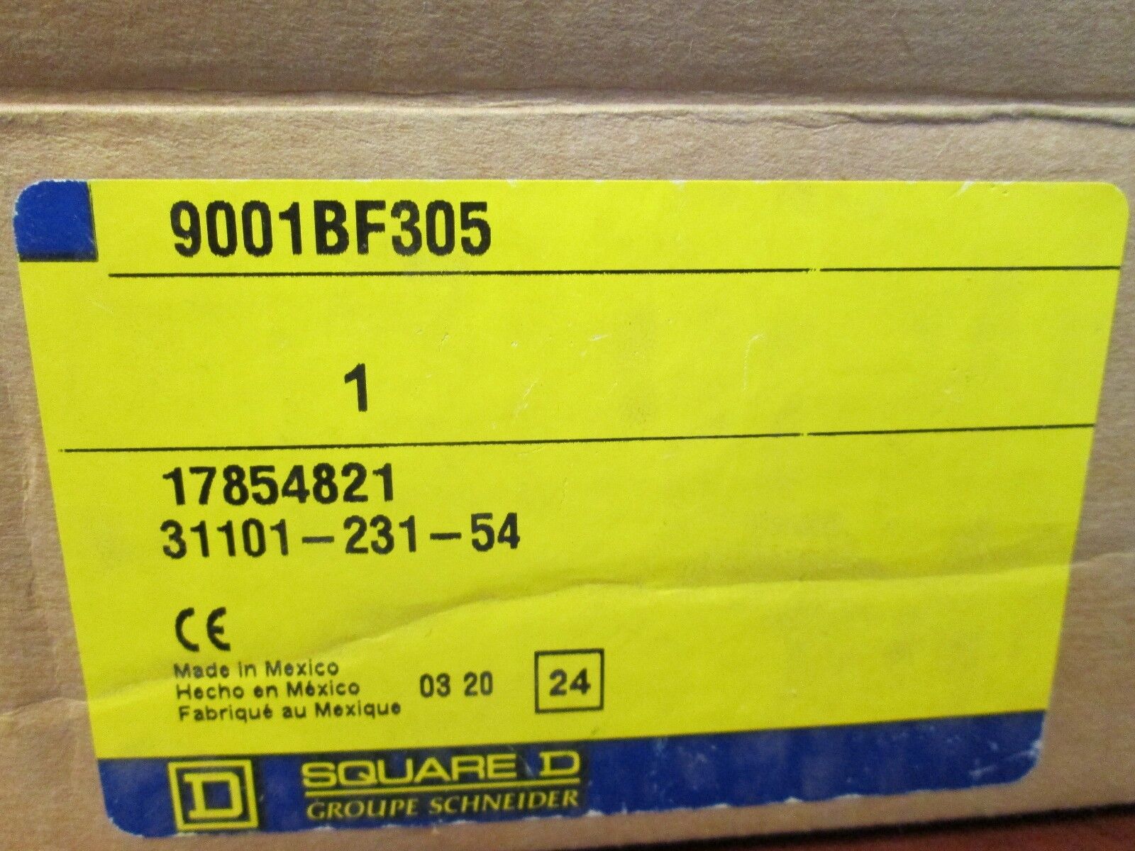 Square D Control Station 9001BF305 600V 5A New Surplus