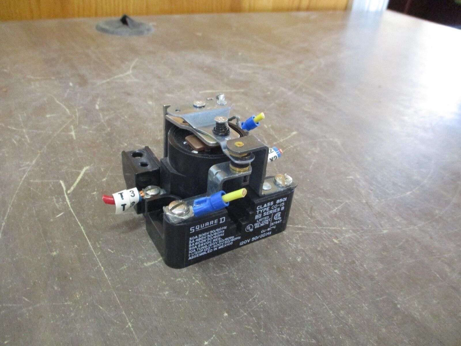Square D Power Relay 8501 CO-15 Ser. B 120V Coil Used