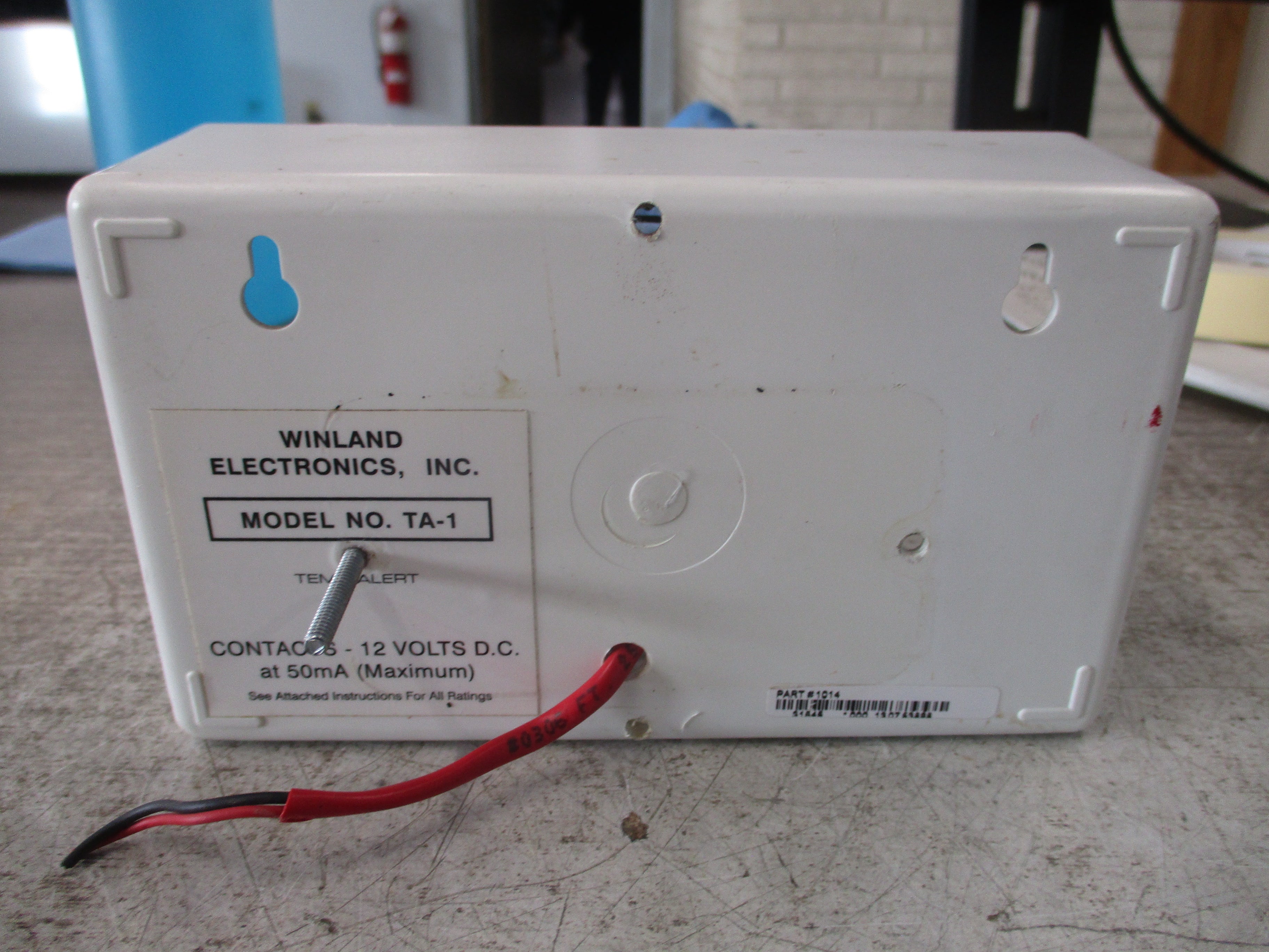 Winland Electronics Termp-Alert Powerless Temperature Monitor TA-1 Use