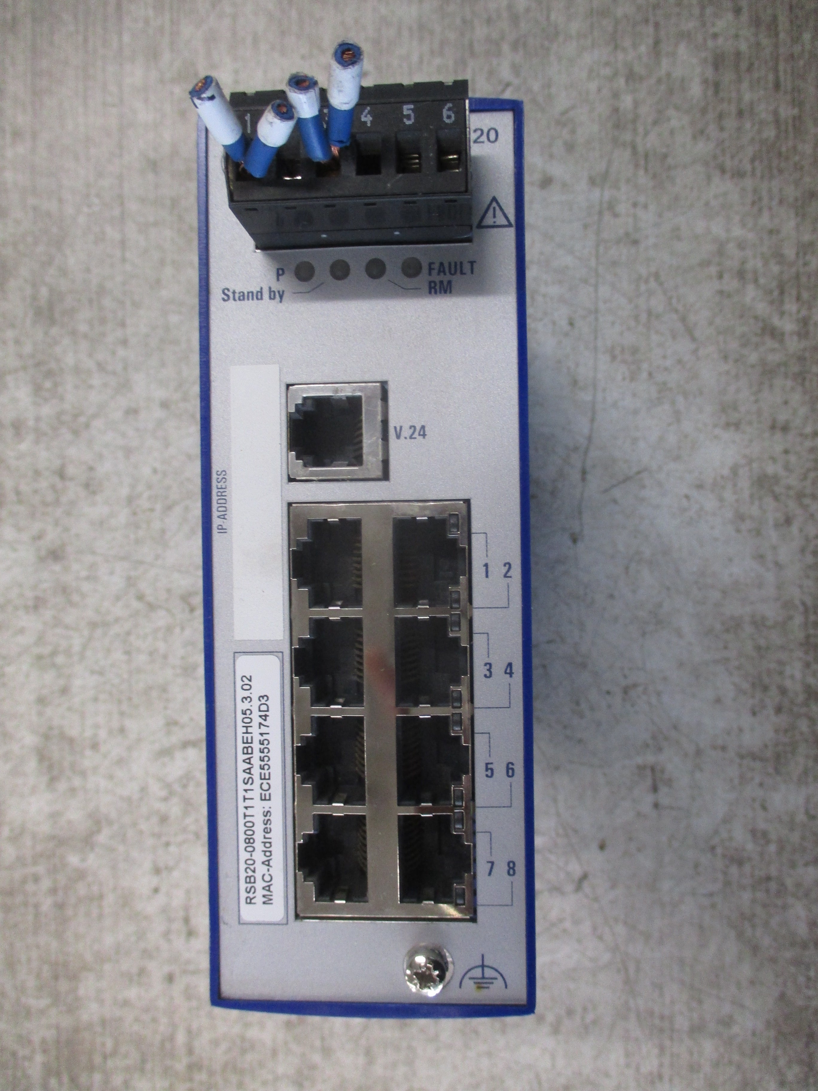 Hirschmann RSB20 Rail Switch RSB20-0800T1T1SAABEH05.3.02 8-Port 9.6-32