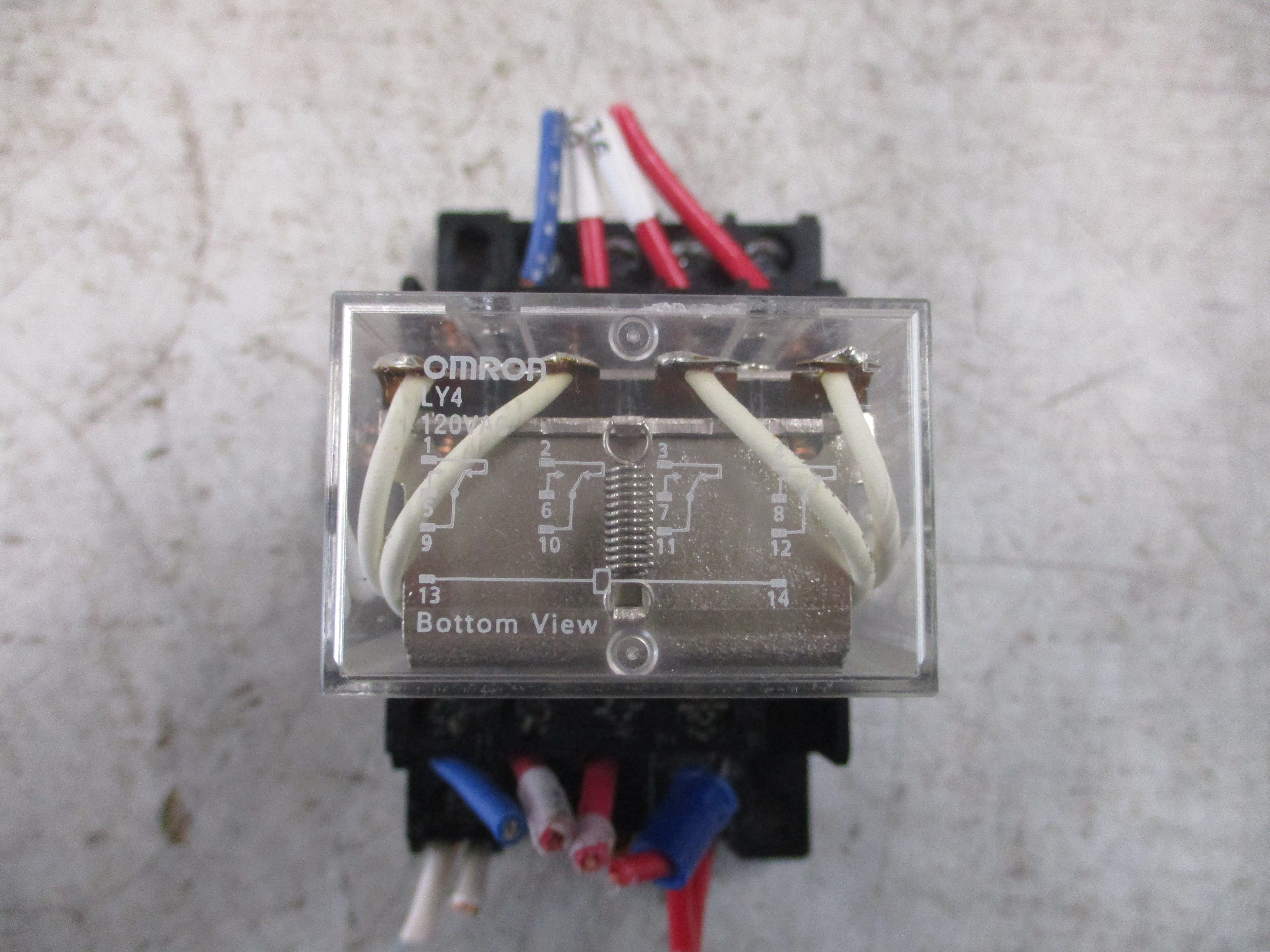 Omron Relay LY4 120V Coil w/ Base Used