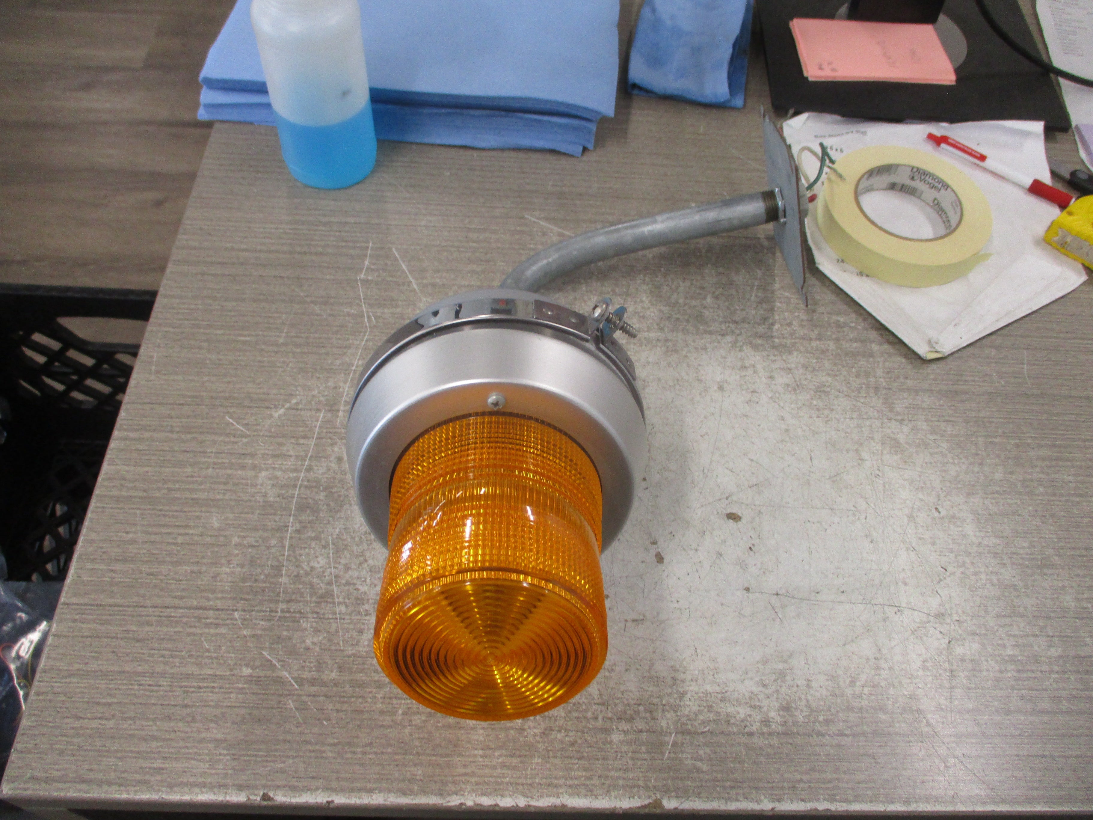 Edwards AdaptaBeacon Flashing Light 51A-N5 120V 60Hz 0.25A Amber Used